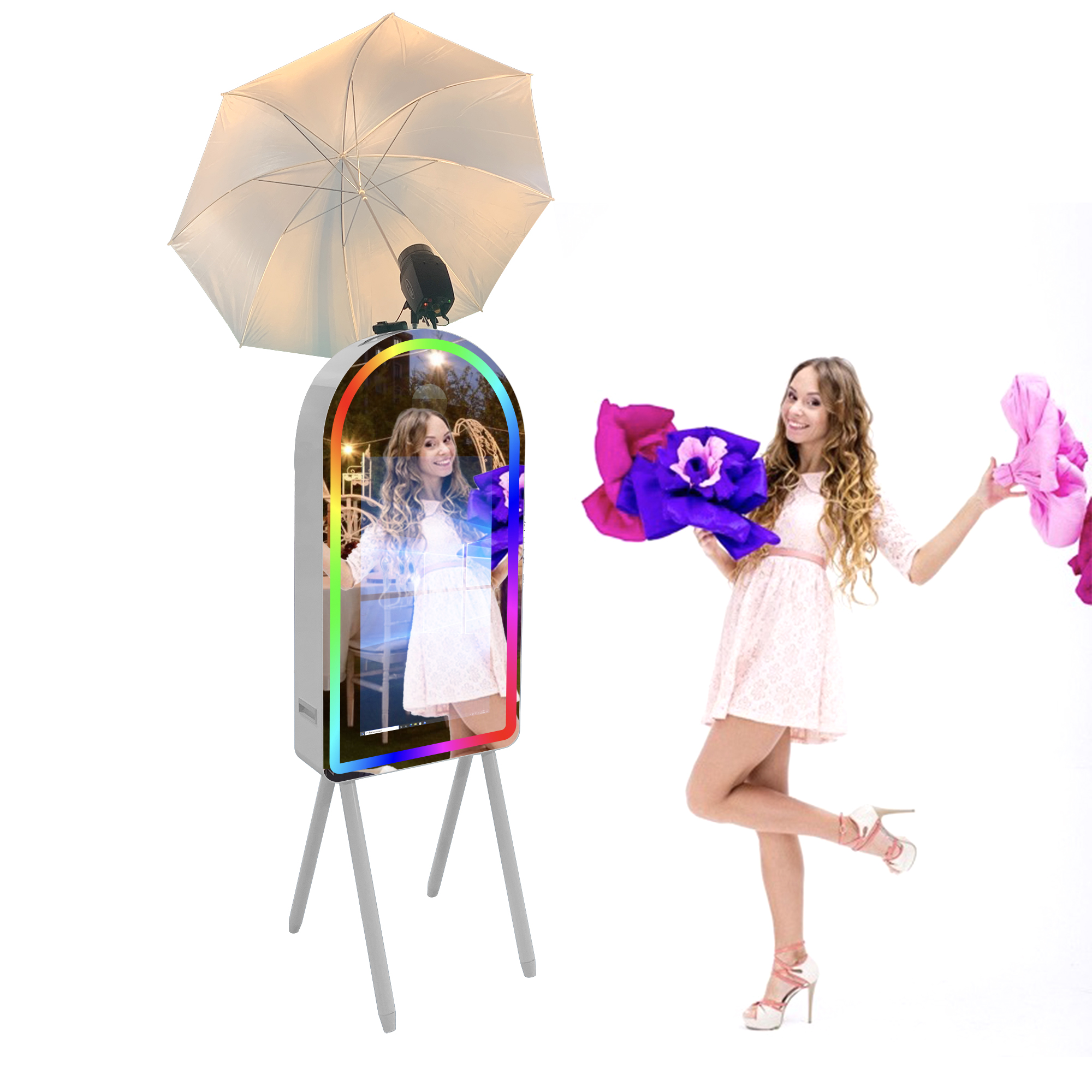 Arc-top Magic Mirror Photo Booth - Interactive Event Entertainment